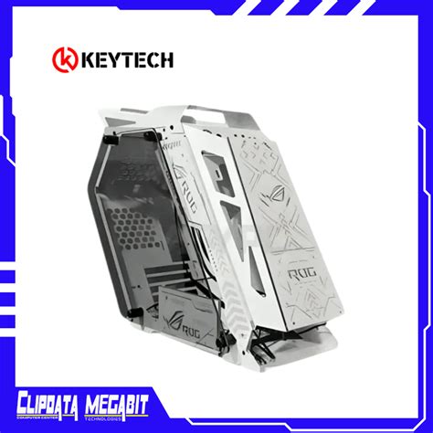 Pc Casing Keytech Cyborg Rog White With Fan Clipdata Computer Center