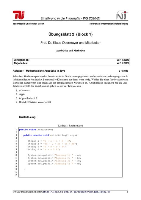 Hausaufgabe 02 loesung Einführung in Informatik WS 2020 21 NI