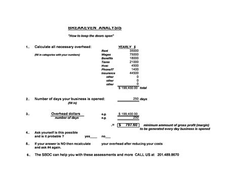 41 Free Break Even Analysis Templates And Excel Spreadsheets ᐅ Templatelab
