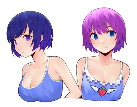 Senjougahara Hitagi And Hanekawa Tsubasa Monogatari Drawn By