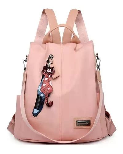 Mochila Bolsa Antirrobo Impermeable Nylon Mujer Moda Clasico Cuotas