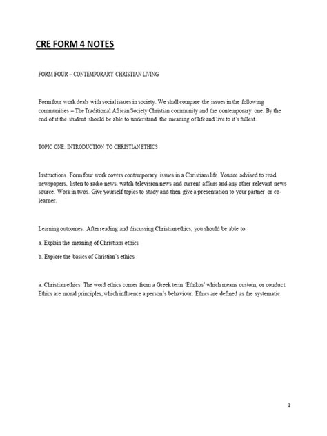 Cre Form 4 Notes Pdf Marriage Wife