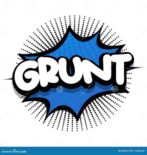 Grunt Pop Art Comic Speech Bubbles Book Sound Effects Cartoon Vector