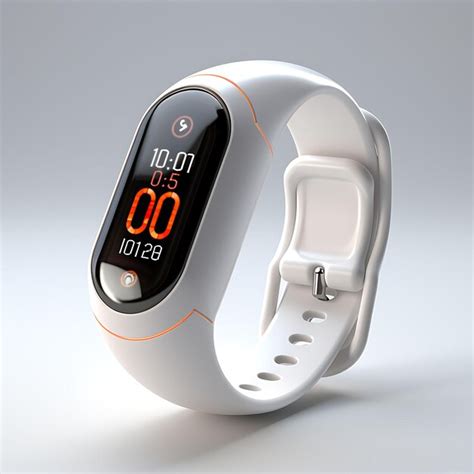 Premium Photo Isolated Of Xiaomi Mi Band Fitness Tracker Side Angle Highlighting T On White