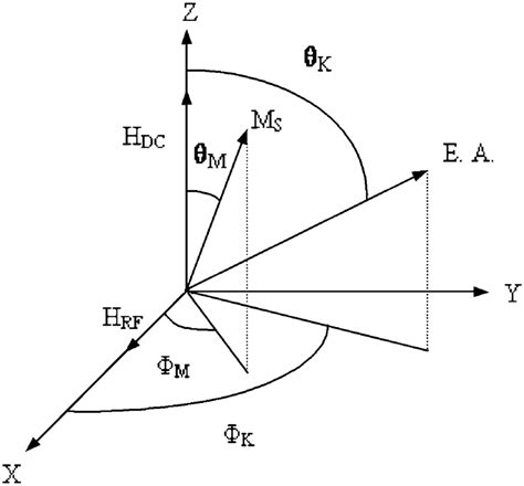 Schematic Representation Showing Magnetization Easy Axis Rf And Dc