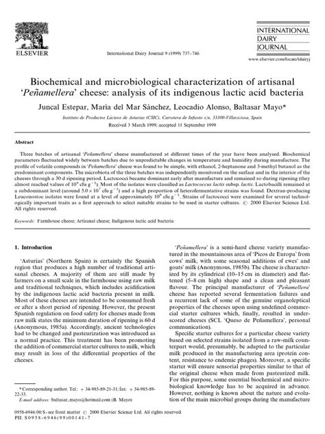 Biochemical And Microbiological Characte Pdf Lactobacillus Milk