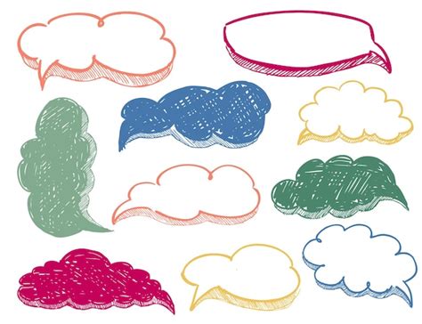 Premium Vector Vector Speech Bubbles Background Set