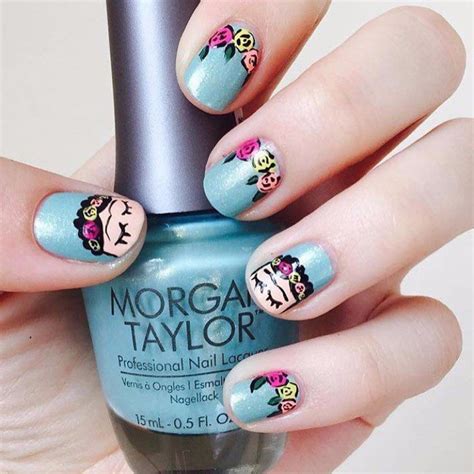 Recreate These Frida Kahlo Inspired Nails At Your Next Salon