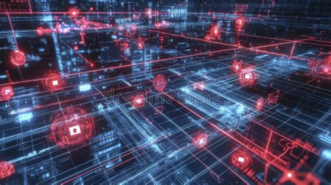 Cybersecurity Visualization Digital Network Security Virtual Space
