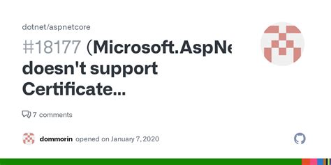 Microsoftaspnetcoretesthosttestserver Doesnt Support Certificate