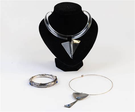 Lot Lord Python Vintage 1970s Steel Pendant Choker Together With A