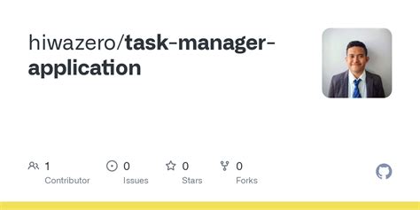 Github Hiwazerotask Manager Application