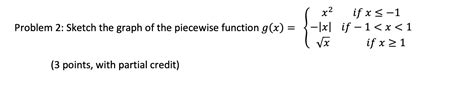 Solved Problem Sketch The Graph Of The Piecewise Function Chegg