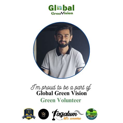 Im Thrilled To Share That I Have Been Selected As A Volunteer At Global Green Vision Global