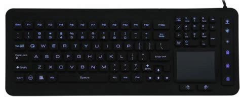 Ip68 Waterproof Silicone Keyboard With Touchpad And Numeric Keypad