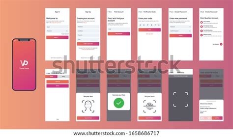 Different Ui Ux Gui Screens Flat Stock Vector Royalty Free Shutterstock