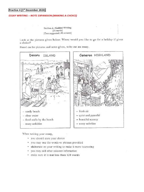 Form 1 Note Expansion Practice Making A Choice Pdf