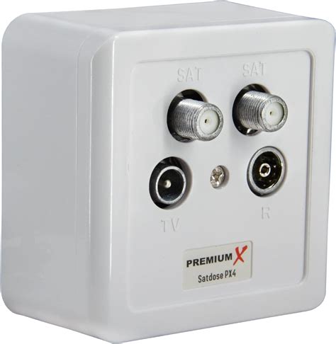 Premium X Px4 Satellite Socket 4 Way Socket Twin Antenna Socket Class A