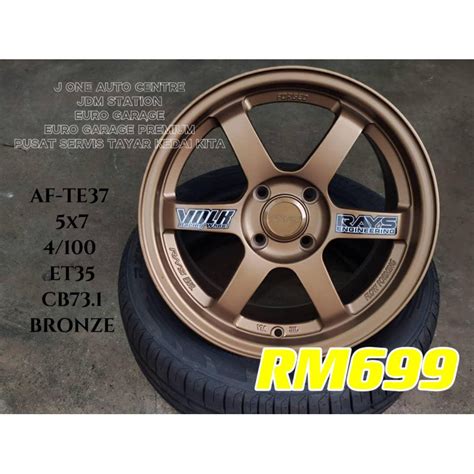 Te37 15inc Saga Axia Bezza Myvi Vios Jazz City Shopee Malaysia