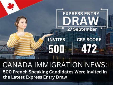 500 French Speaking Candidates Were Invited In The Latest Express Entry