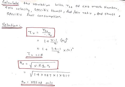 [solved] 5 3 calculate the variation with tt4 of exit mach number exit