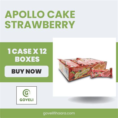 Apollo Cake Strawberry 1 Case X 12 Boxes Goveli Fihaara