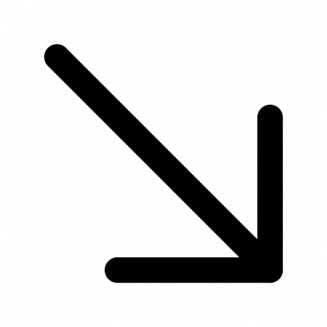 Arrows Bottom Right Ui Down Right Diagonal Corner Point Icon