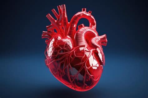 Анатомия человеческого сердца 3D render Здравоохранение и медицинская