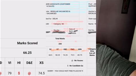My Sbi Clerk Mains Scorecard 2022 Youtube
