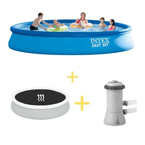 Intex Piscine Easy Set 457 X 84 Cm Avec Tapis Solaire And Pompe