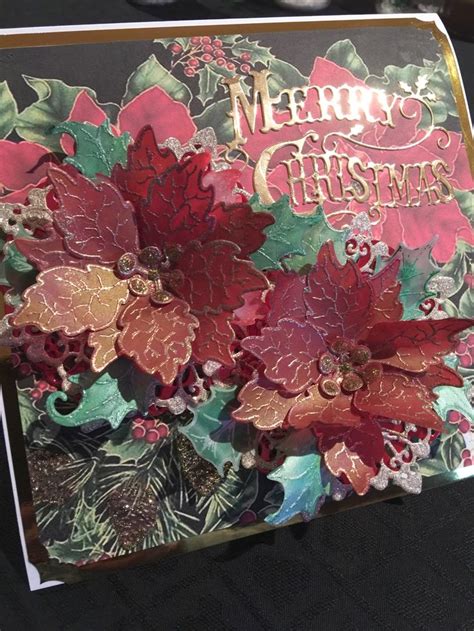 Vellum Poinsettias Made With Heartfelt Creations Sparkling Poinsettia