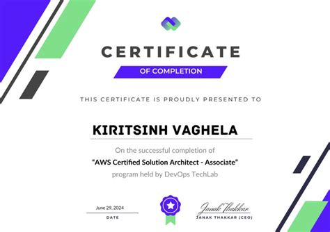 Completed Aws Training From Devops Techlab Kiritsinh Vaghela 21