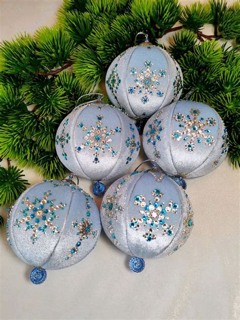 Набор голубых ёлочных шаров Мальвина Veronika Wvl Ярмарка Мастеров M