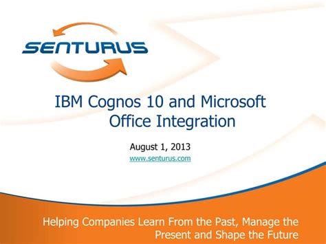 Integrating Ibm Cognos 10 Into Microsoft Office Pdf