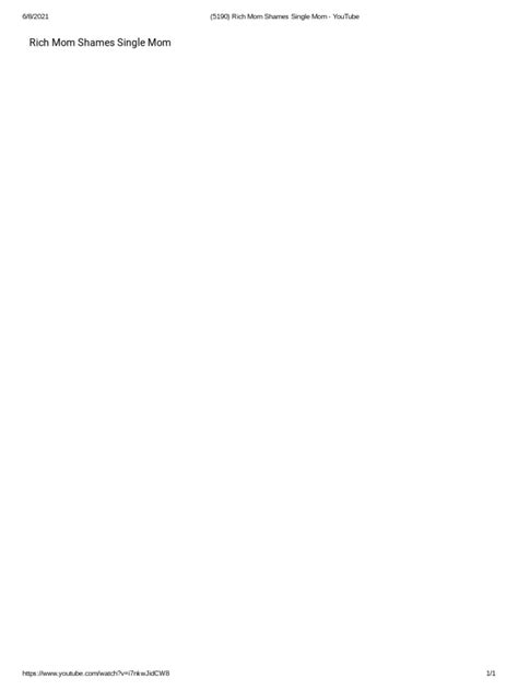 5190 Rich Mom Shames Single Mom Youtube Pdf