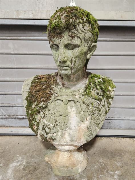 Cement Bust Garden Decor