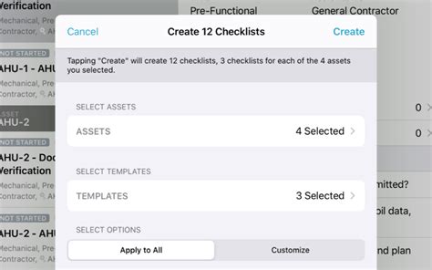 Batch Create Checklists And Tests In The Field Cxalloy