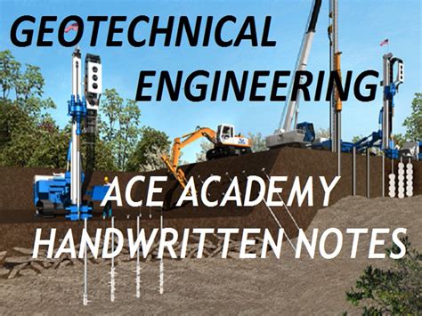 Gate Notes Geotechnical Engineering Gate Ies Govt Exams