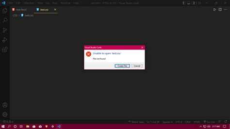 is there any way to vscode to automatically create the file without