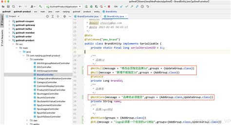 Guli商城 商品服务 Api 品牌管理 Jsr303分组校验 Csdn博客