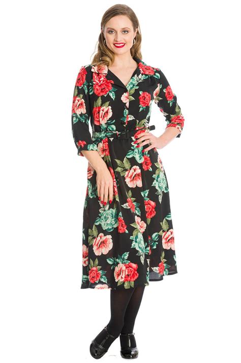 Robe Longue Fleurie Rétro Style Vintage Années 50