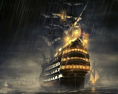 Ghost Pirate Ship Wallpaper Wallpapersafari