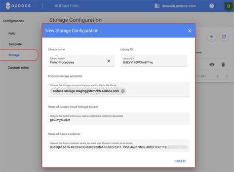 Create Folio Configurations AODocs Knowledge Base