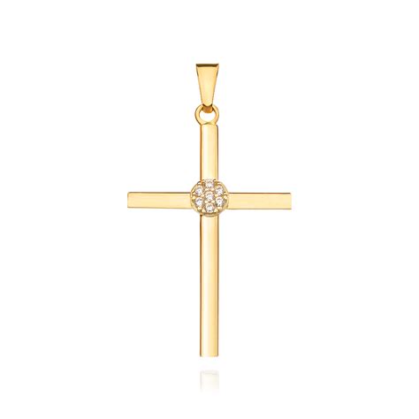 Златен медальон кръст Arisa