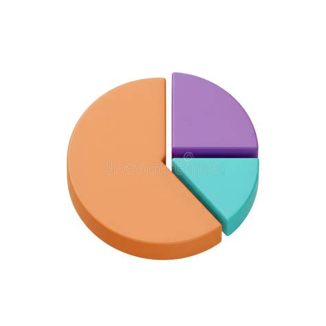 3d Pastel Colored Pie Chart Data Visualization For Business Presentation Stock Image