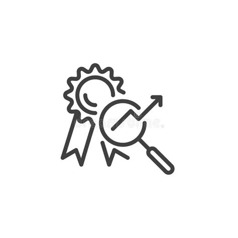 Market Validation Line Icon Stock Illustration Illustration Of