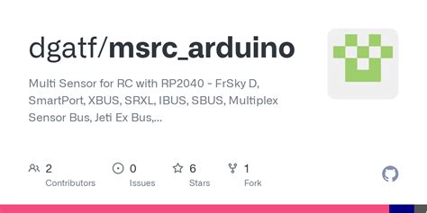 GitHub Dgatf Msrc Arduino Multi Sensor For RC With RP2040 FrSky D