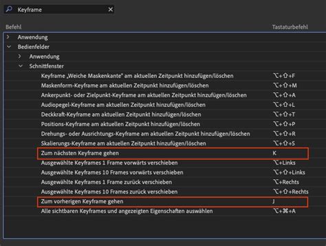 Keyframe Navigation Shortcut With Shift J K Not Av Adobe Product Community 14001987