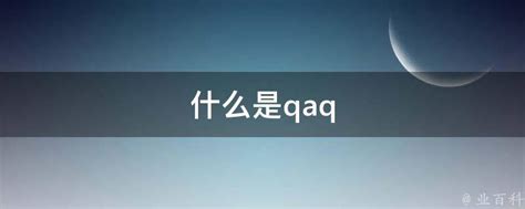 什么是qaq 业百科