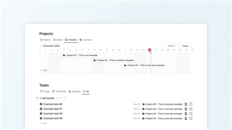 Simple Project Management Notion Everything